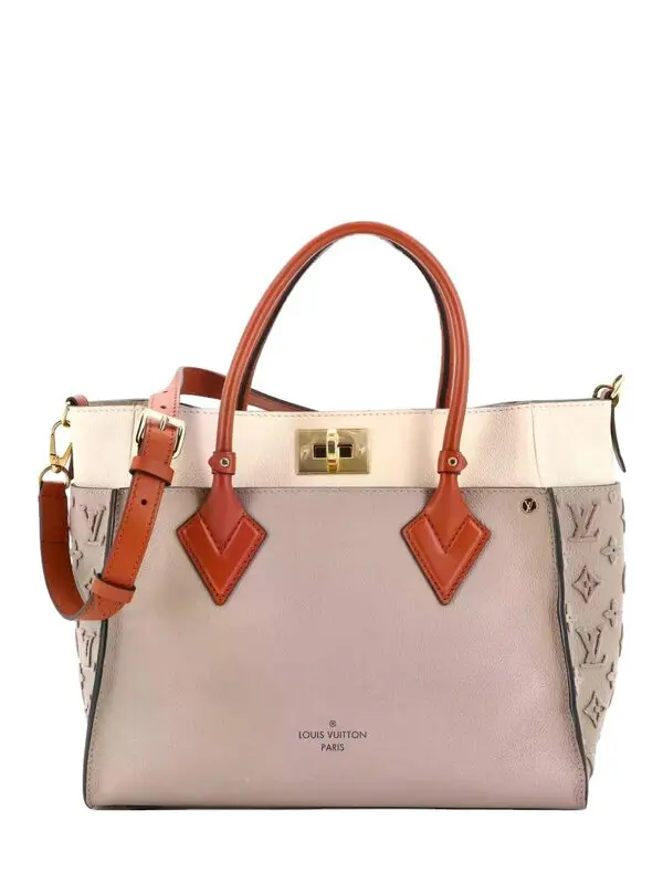 LOUIS VUITTON On My Side Monogram Tuffetage Leather Mm Tote Bag - Neutrals