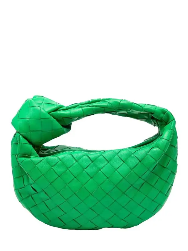 Bottega Veneta Mini Nappa Intrecciato Jodie Hobo Bag - Green