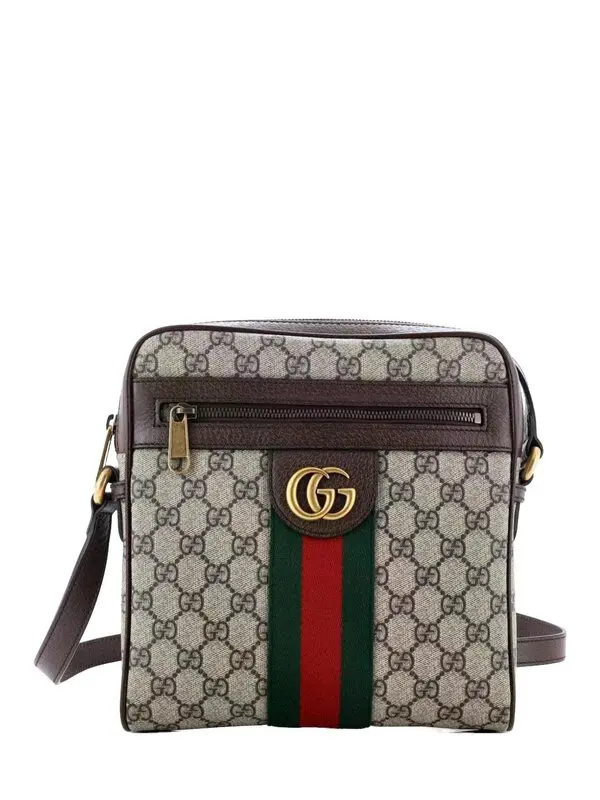 Gucci Ophidia Messenger Bag Gg Coated Canvas - Brown