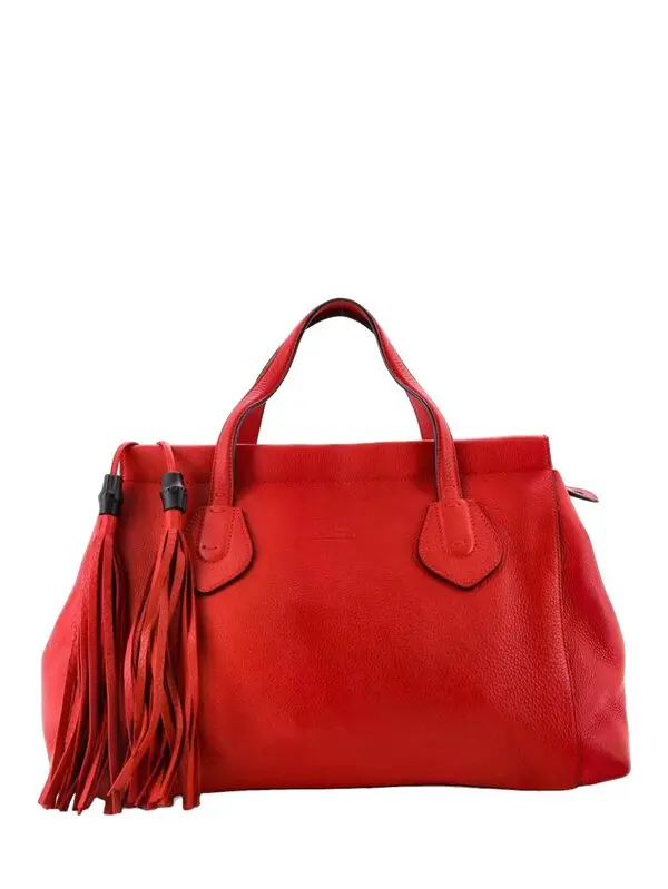 Gucci Lady Tassel Top Handle Medium Satchel - Red