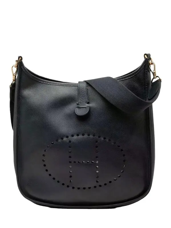 Hermès 2012 Epsom Evelyne Gm Crossbody Bag - Black
