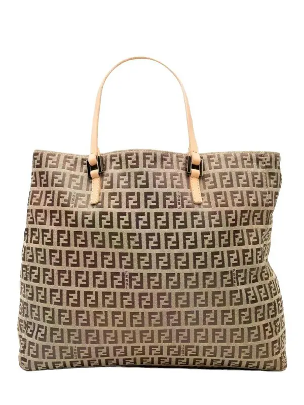Fendi 2000-2010 Zucchino Canvas Tote Bag - Brown