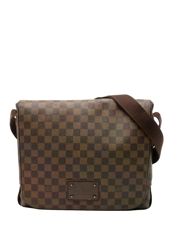 LOUIS VUITTON 2010 Damier Ebene Brooklyn Mm Messenger Bag - Brown