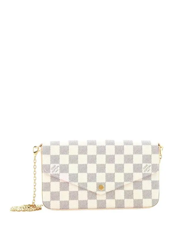 LOUIS VUITTON Felicie Pochette Damier - White
