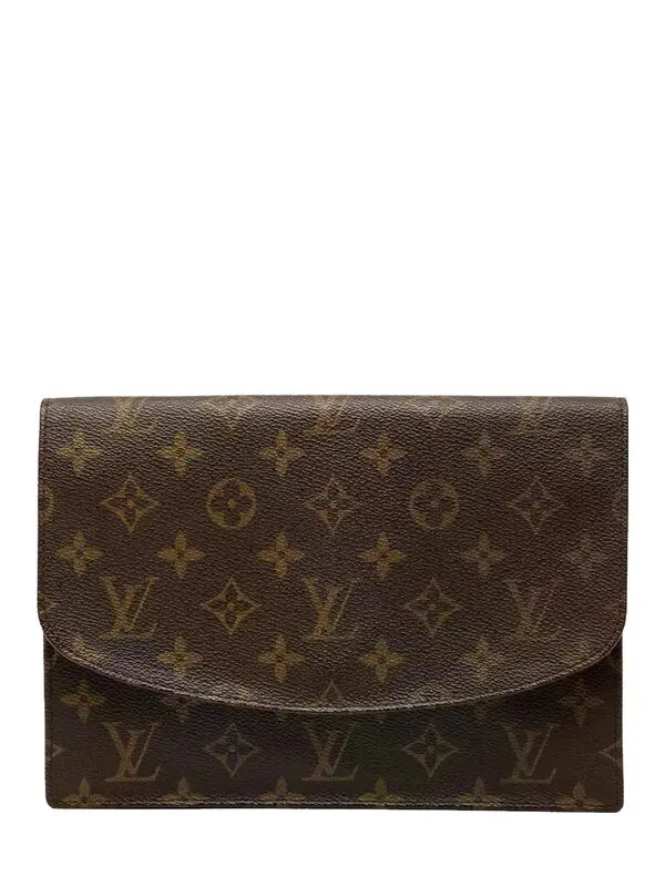 LOUIS VUITTON 1996 Monogram Pochette Rabat 23 Clutch - Brown