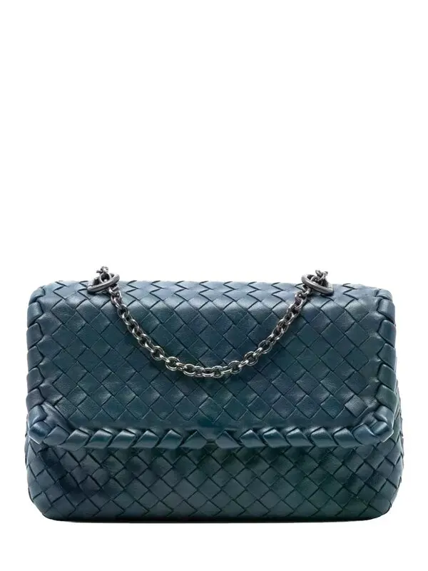Bottega Veneta Nappa Intrecciato Olimpia Crossbody Bag - Blue