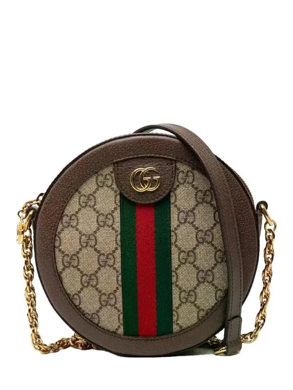 Gucci Mini Gg Supreme Ophidia Crossbody Bag - Brown