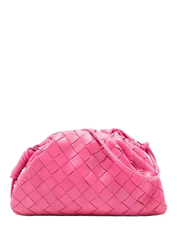 Bottega Veneta Nappa Intrecciato The Mini Pouch Crossbody Bag - Pink