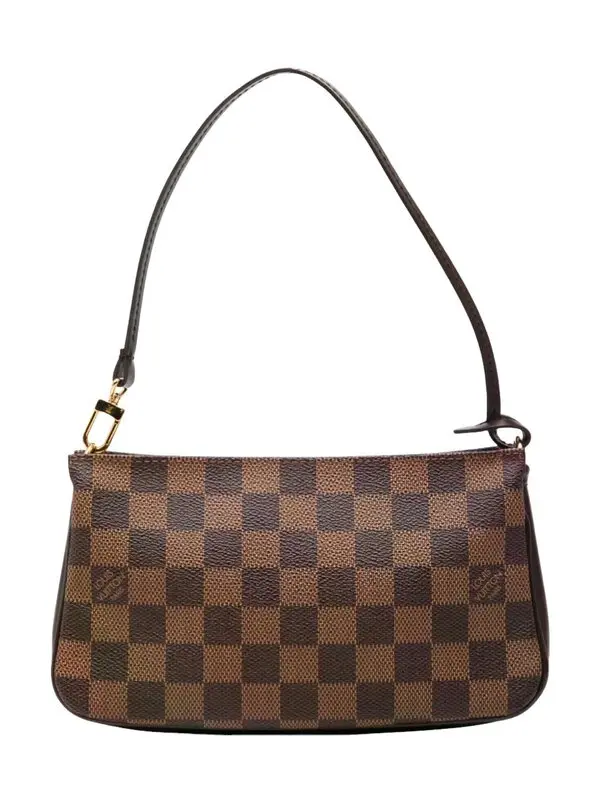 LOUIS VUITTON 2003 Damier Ebene Navona Shoulder Bag - Brown
