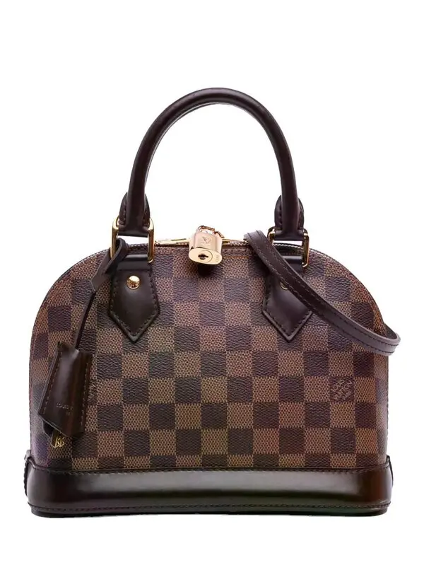 LOUIS VUITTON 2020 Damier Ebene Alma Bb Satchel - Brown