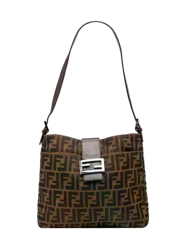 Fendi Zucca Canvas Shoulder Bag - Brown