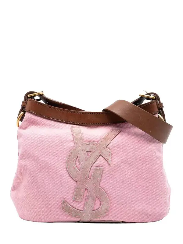 Saint Laurent 2000-2012 Denim Monogram Crossbody Bag - Pink