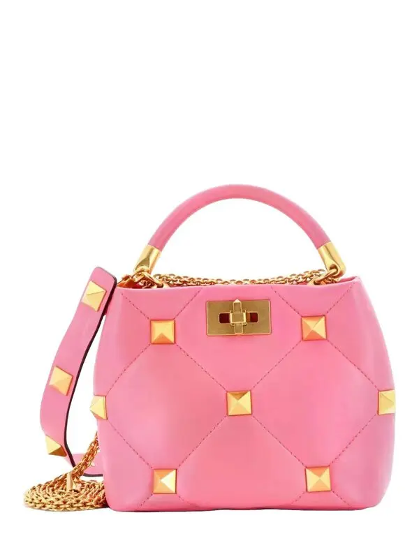 Valentino Garavani Roman Stud Small Satchel - Pink