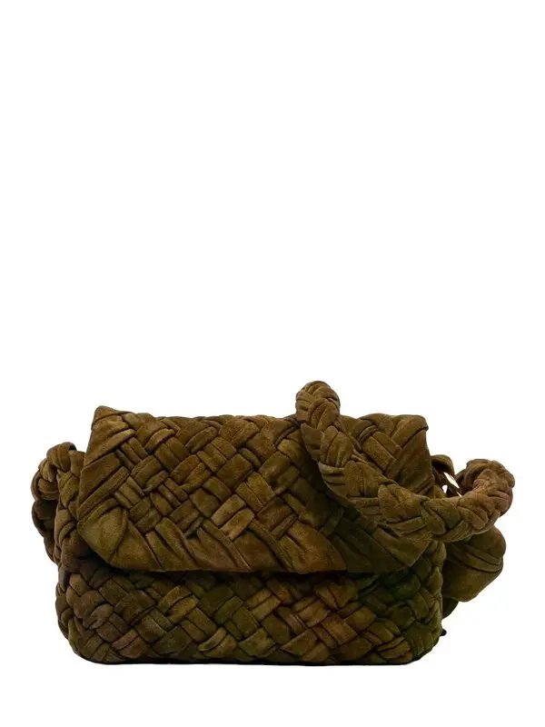 Bottega Veneta Medium Intrecciato Kalimero Citta Shoulder Bag - Green