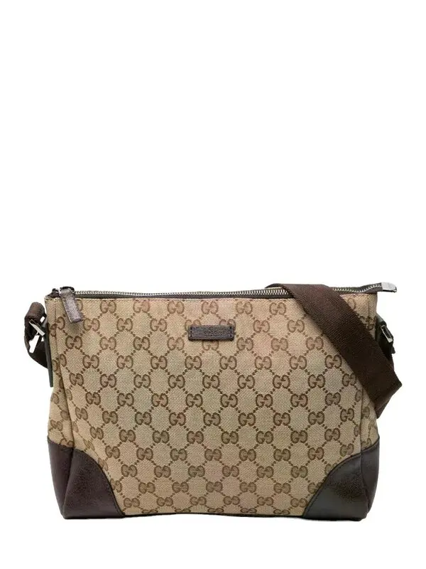 Gucci Gg Canvas Crossbody Bag - Brown