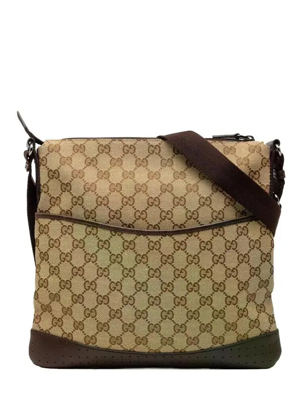 Gucci Gg Canvas Crossbody Bag - Brown