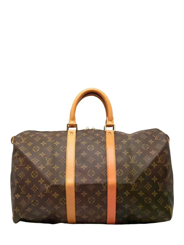 LOUIS VUITTON 1994 Monogram Keepall 45 Travel Bag - Brown