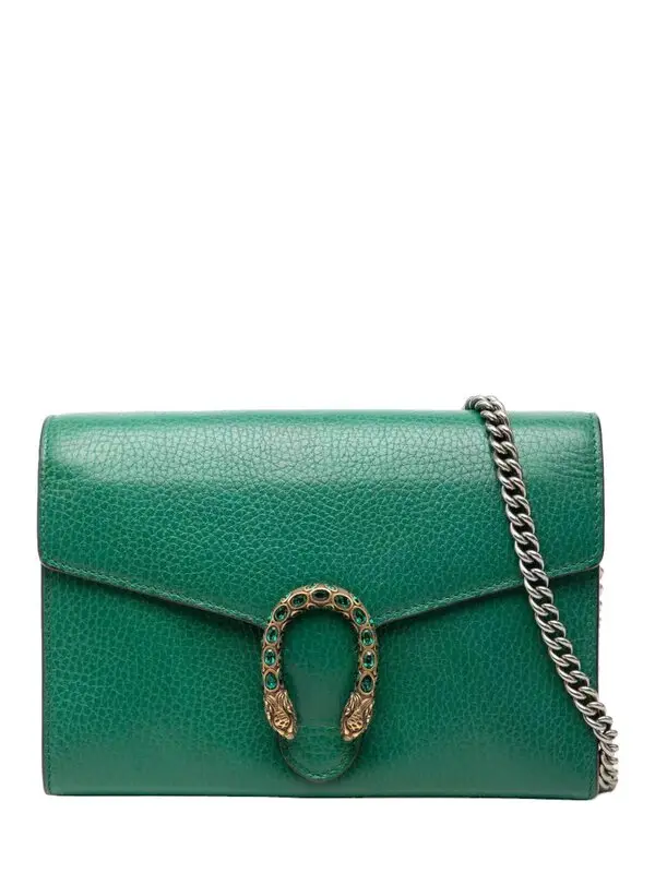 Gucci 2016-2026 Leather Dionysus Wallet On Chain Crossbody Bag - Green