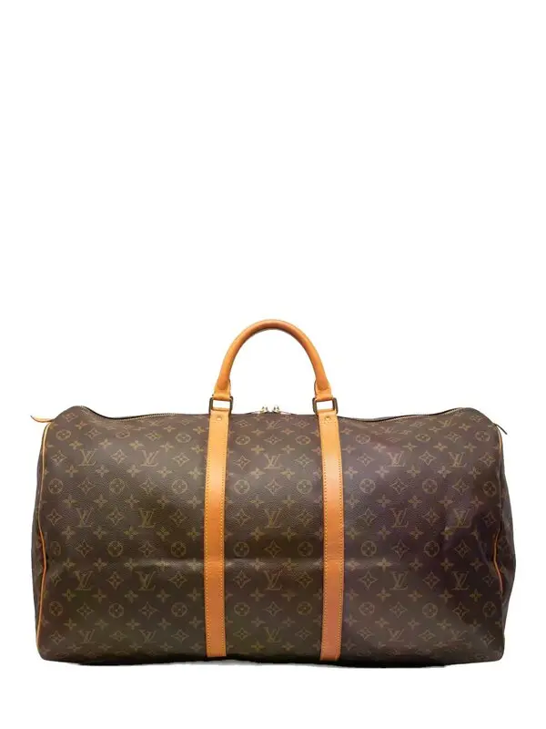 LOUIS VUITTON 1992 Monogram Keepall 60 Travel Bag - Brown