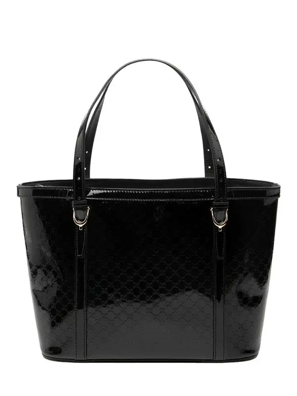 Gucci 2000-2015 Patent Microissima Nice Tote Bag - Black