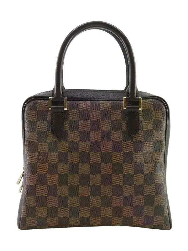 LOUIS VUITTON 1998 Damier Ebene Brera Handbag - Brown