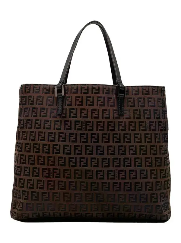 Fendi 2000-2010 Zucchino Canvas Tote Bag - Brown