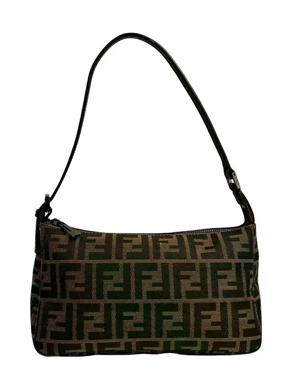 Fendi Zucca Canvas Shoulder Bag - Brown