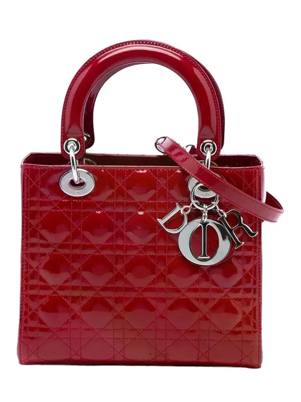 Dior 2009 Medium Lady Satchel - Red
