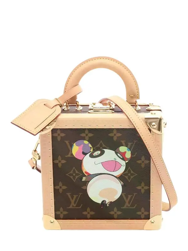 LOUIS VUITTON 2021-2026 Takashi Murakami Monogram Panda Mini Square Trunk Satchel - Brown