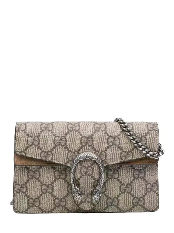 Gucci Mini Gg Supreme Dionysus Crossbody Bag - Brown