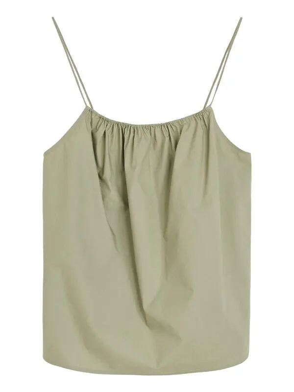 BY MALENE BIRGER Lannyla Organic Cotton Top - Deep Lichen Green