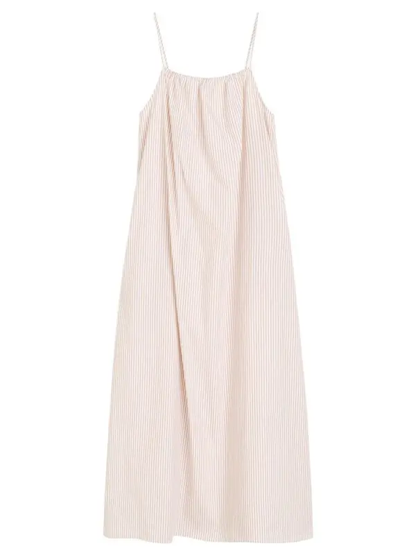 BY MALENE BIRGER Lanny Organic Cotton Maxi Dress - Dark Sand Stripe
