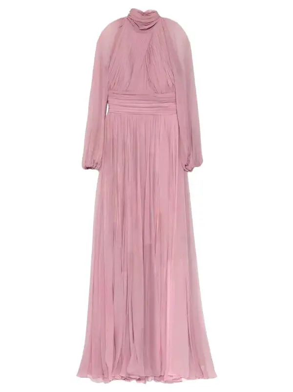 Zuhair Murad Silk Maxi Dress - Pink