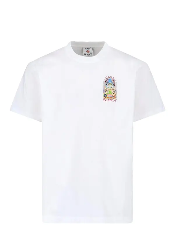 Casablanca Tennis Landscape' T-shirt - White