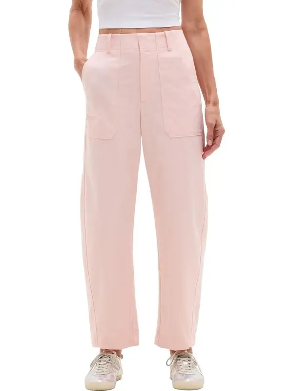 Athleta Skyline High Rise Barrel Leg Pant - Pink Sand