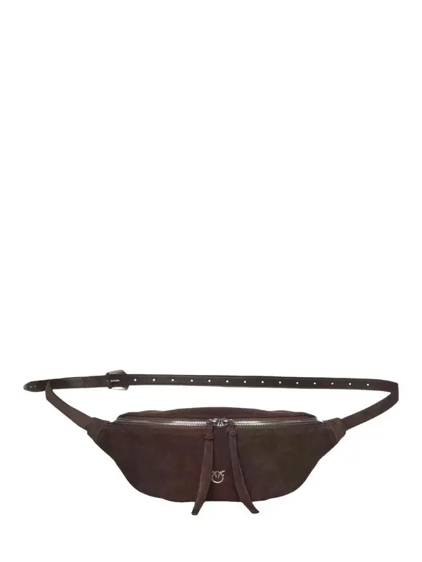 Pinko Zipped Leather Belt Bag - Brown