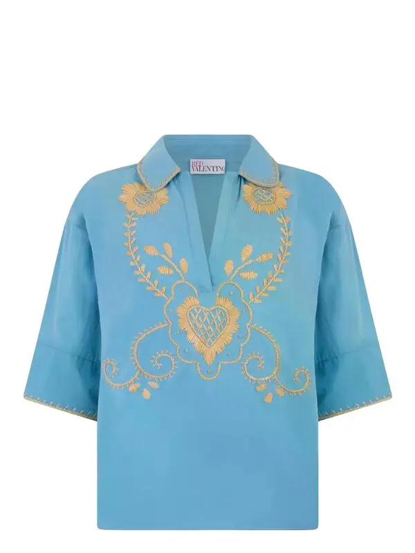 Valentino Garavani Embroidered Blouse - Blue