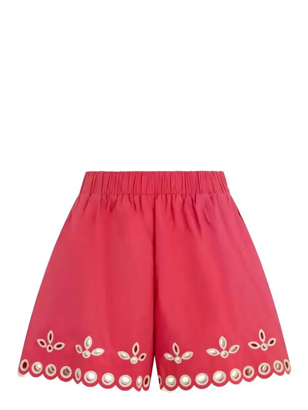 Valentino Garavani Eyelet Embroidered Shorts - Pink