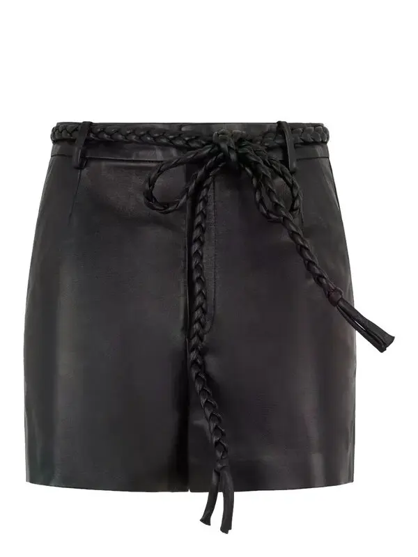 Valentino Garavani Braided Belt Shorts - Black