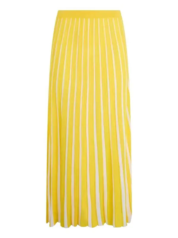 Valentino Garavani Pleated Midi Skirt - Yellow