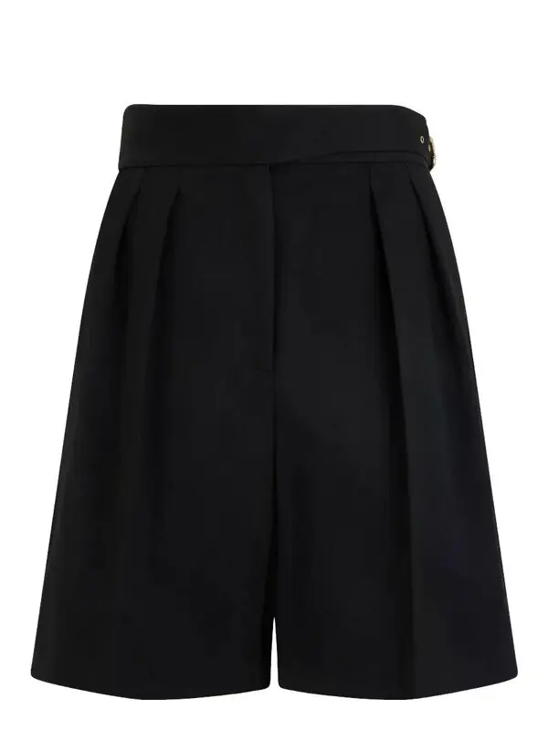 Valentino Garavani Buckle Pleat Shorts - Black