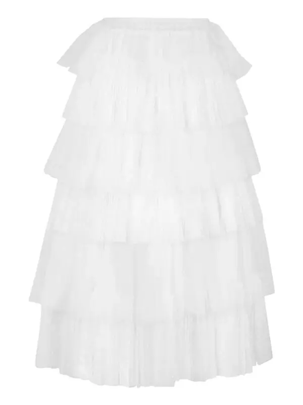 Valentino Garavani Tiered Ruffled Midi Skirt - White