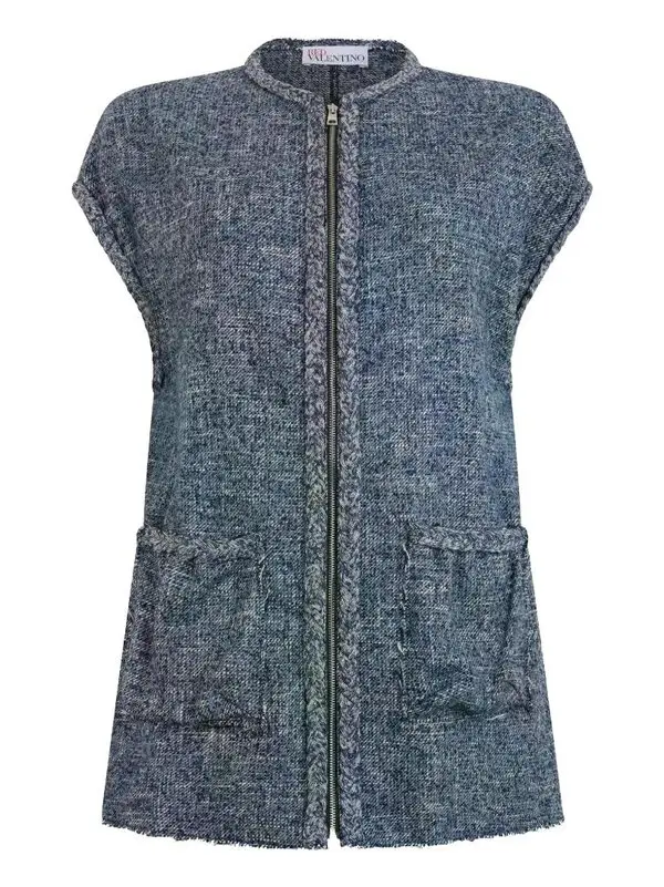 Valentino Garavani Braided Zip Vest - Blue