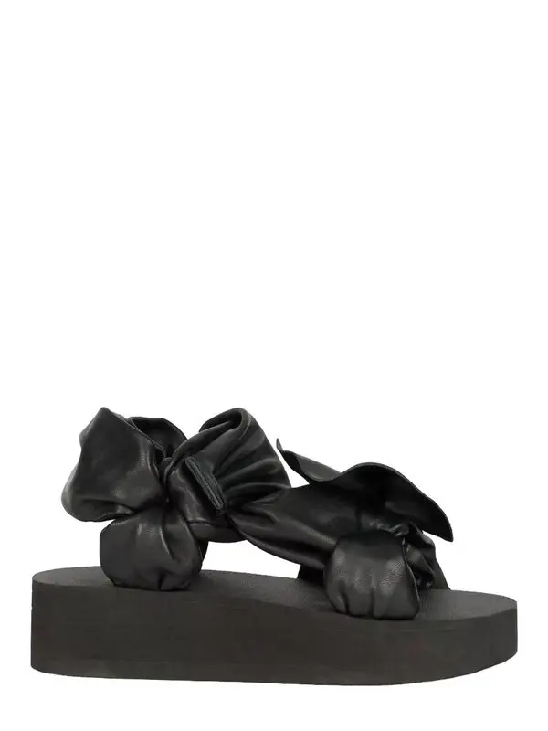 Valentino Garavani Knot-detail Platform Sandals - Black