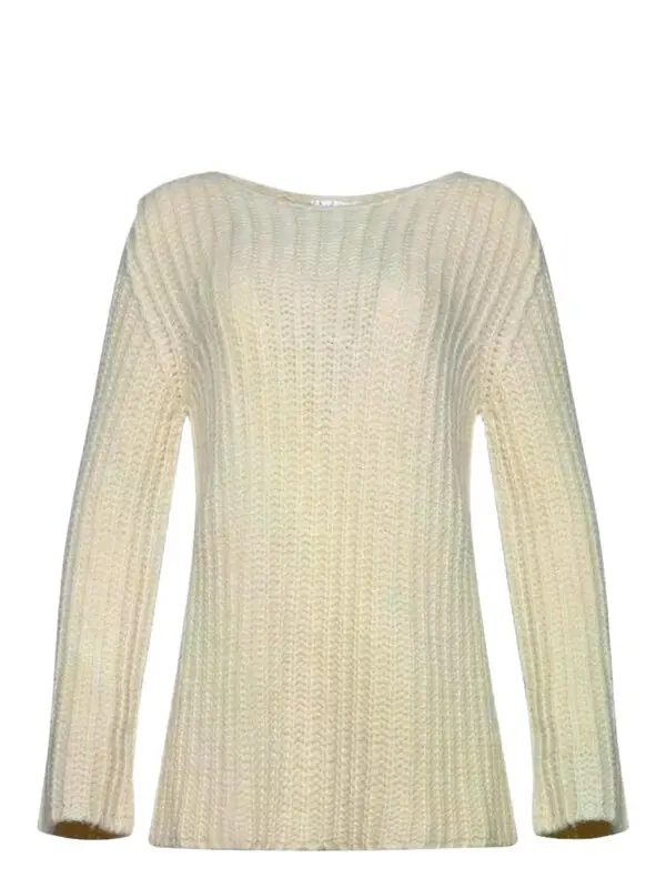 THE ROW Crew-neck Cashmere Sweater - Neutrals
