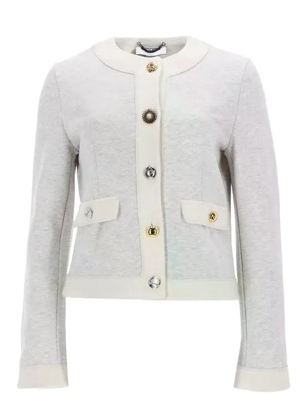 Moschino Patch-pocket Cardigan - Grey