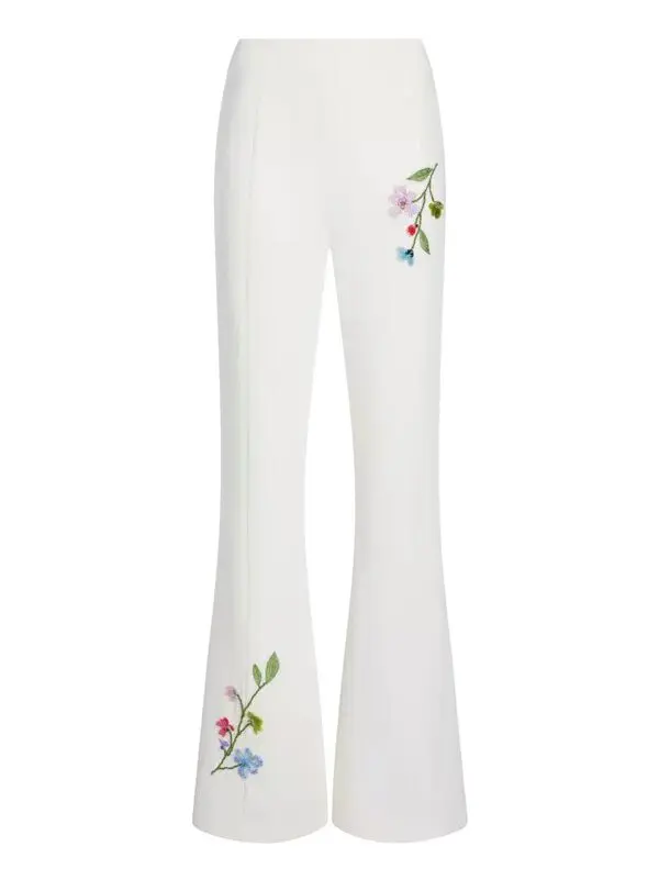 Cinq À Sept Floral Vine Kailyn Trousers - White