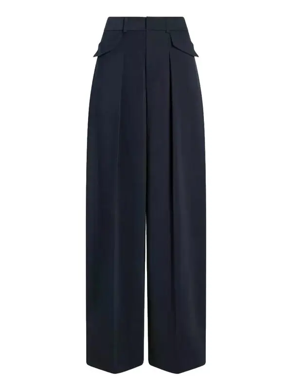 Cinq À Sept Leora Pleated Tailored Trousers - Blue