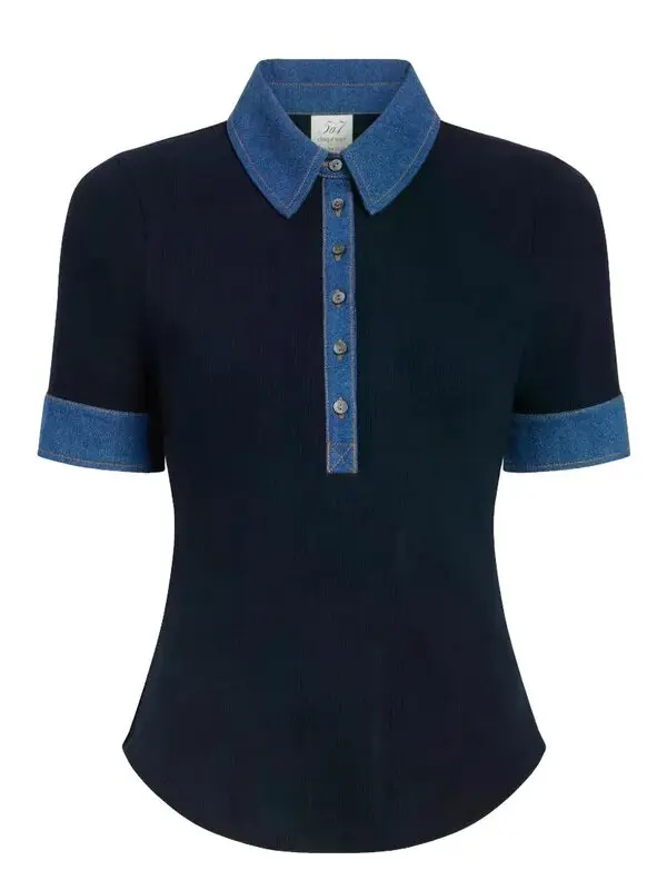 Cinq À Sept Jaden Polo Top - Blue