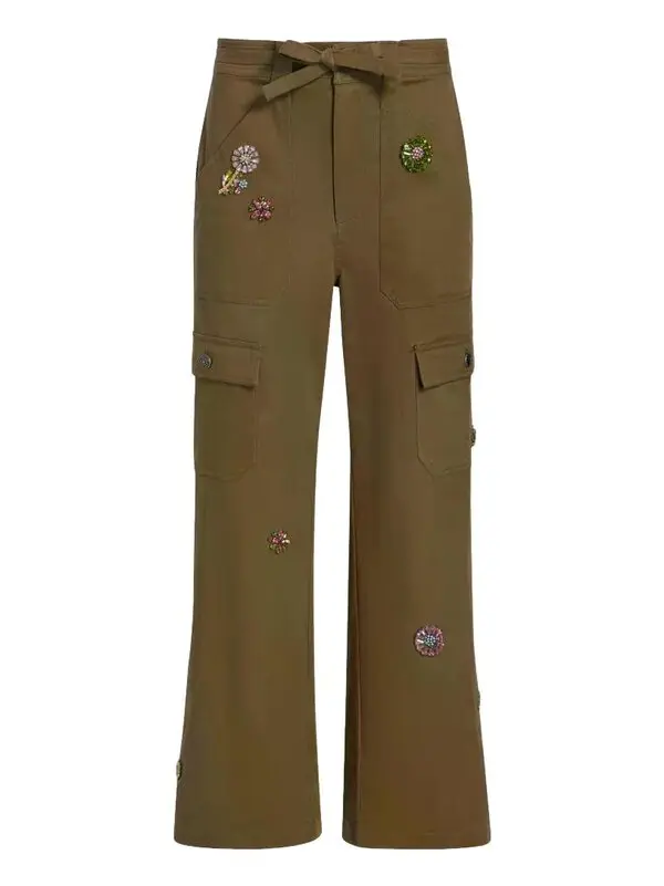 Cinq À Sept Embellished Cargo Trousers - Green